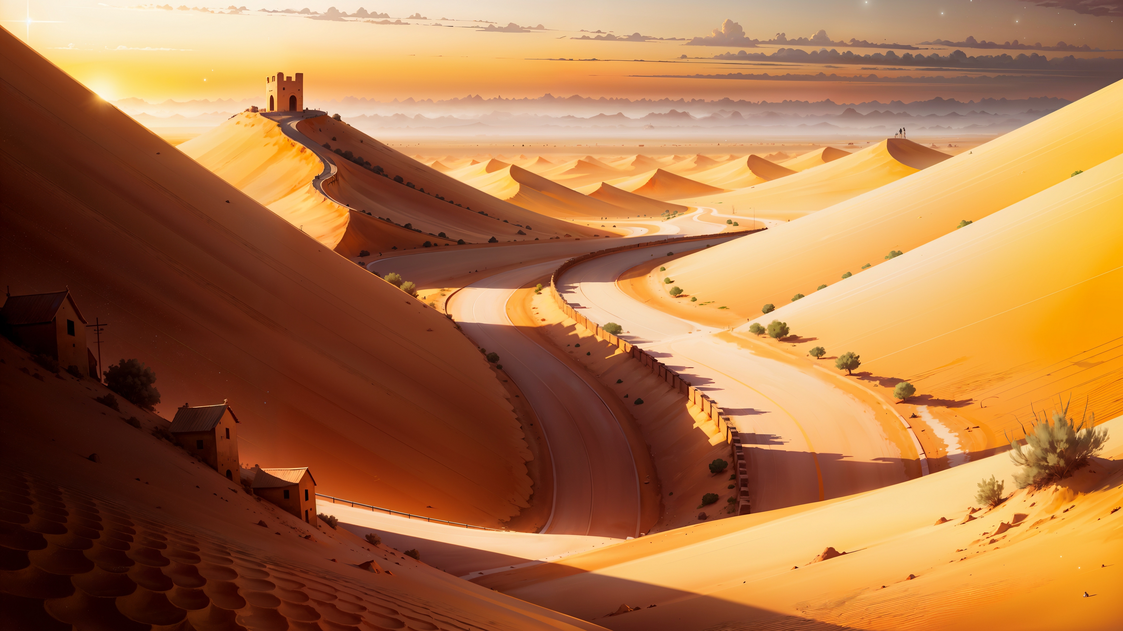 Winding road through the desert · 1920x1080 Full HD free photo from ...