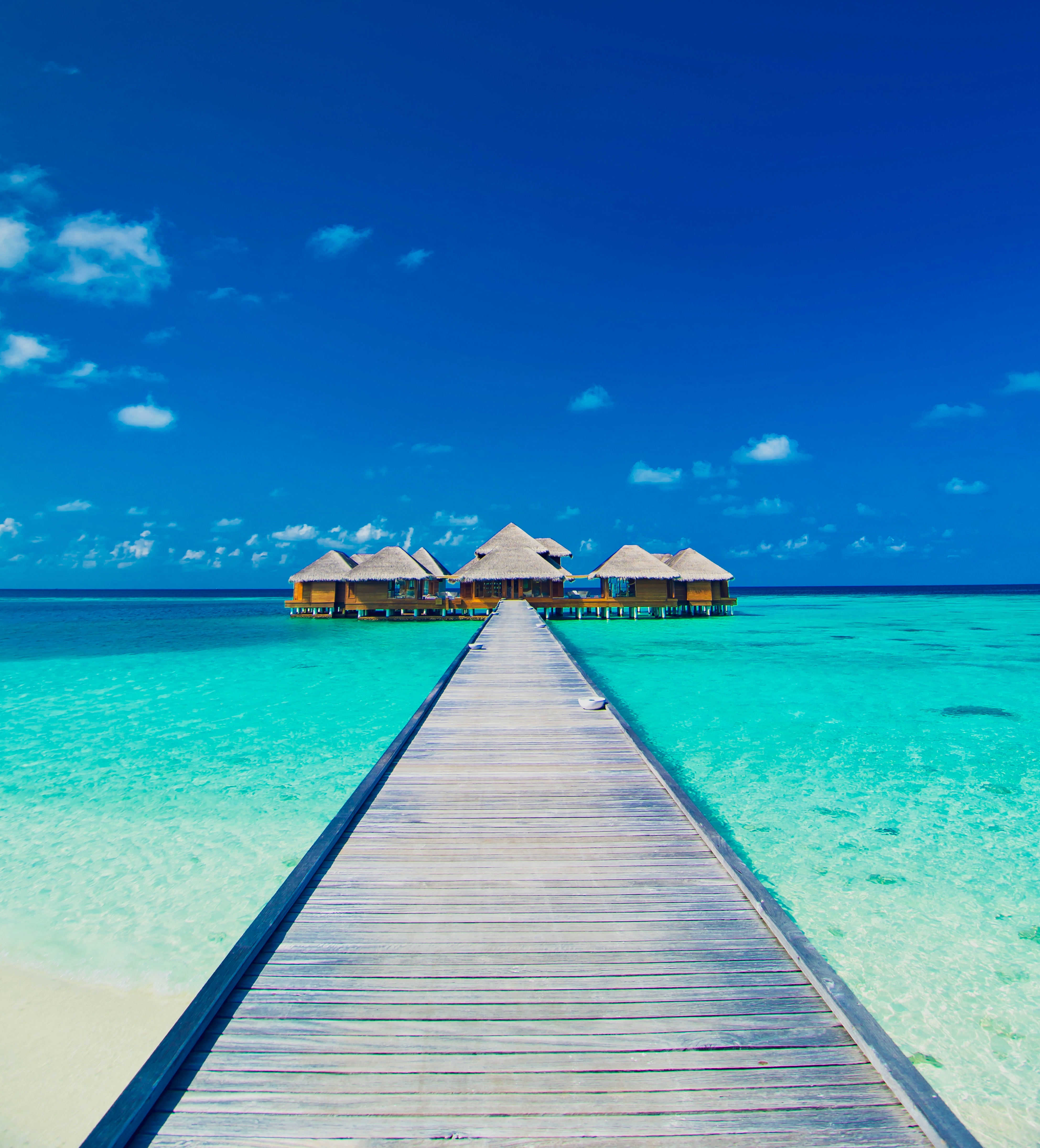 Wallpapers tropical island dock clear water 2560x1440 QHD & WQHD (16:9 ...