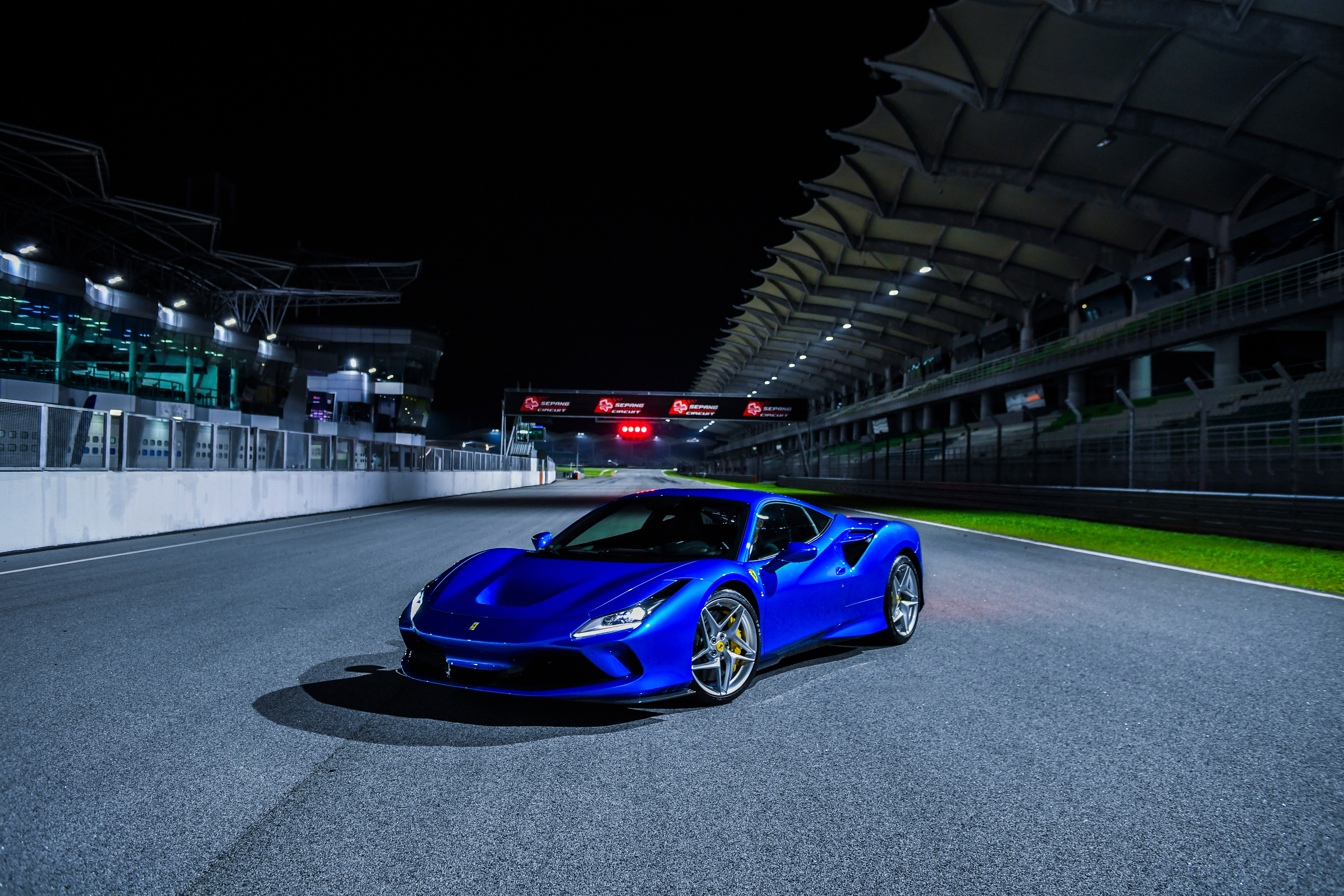Ferrari F8 Tributo in blue. · 1920x1080 Full HD free photo from godlike ...