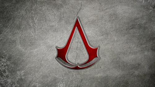 Обои Assassins Creed символ ассасинов фон графика красный от Vozuru