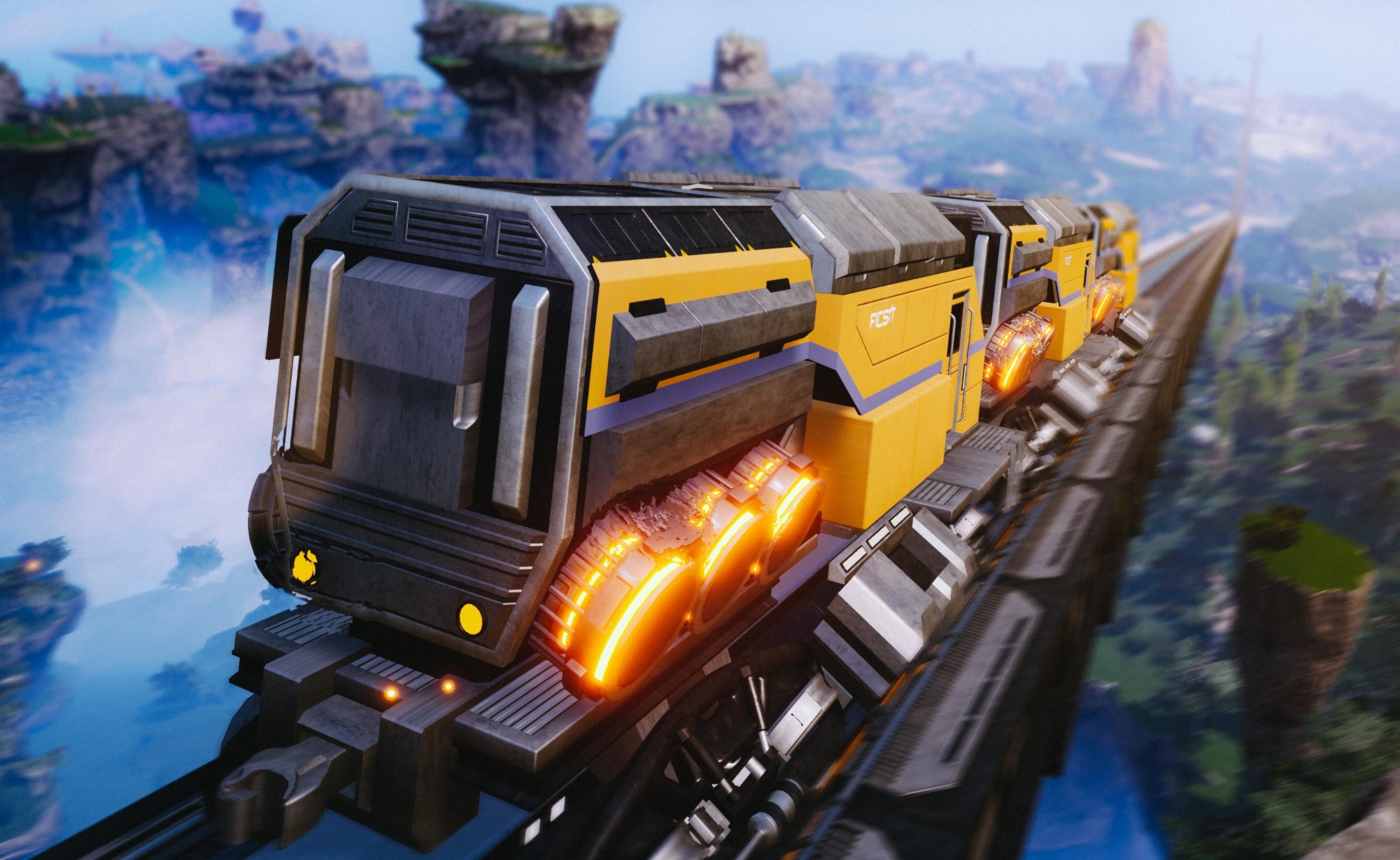 Wallpapers train futuristic satisfactory base building games city from ...