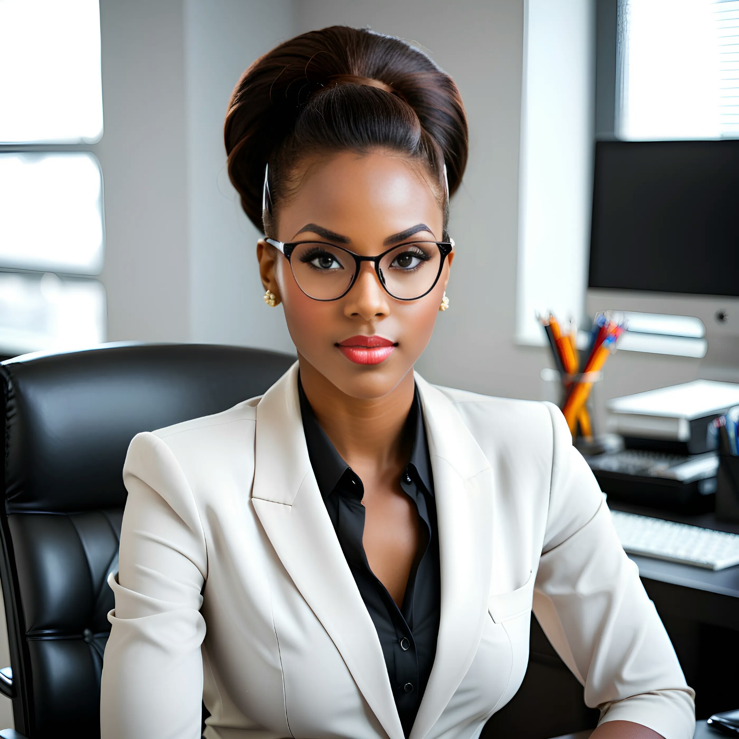 The secretary with the glasses · free photo from tolgor - pictures and ...