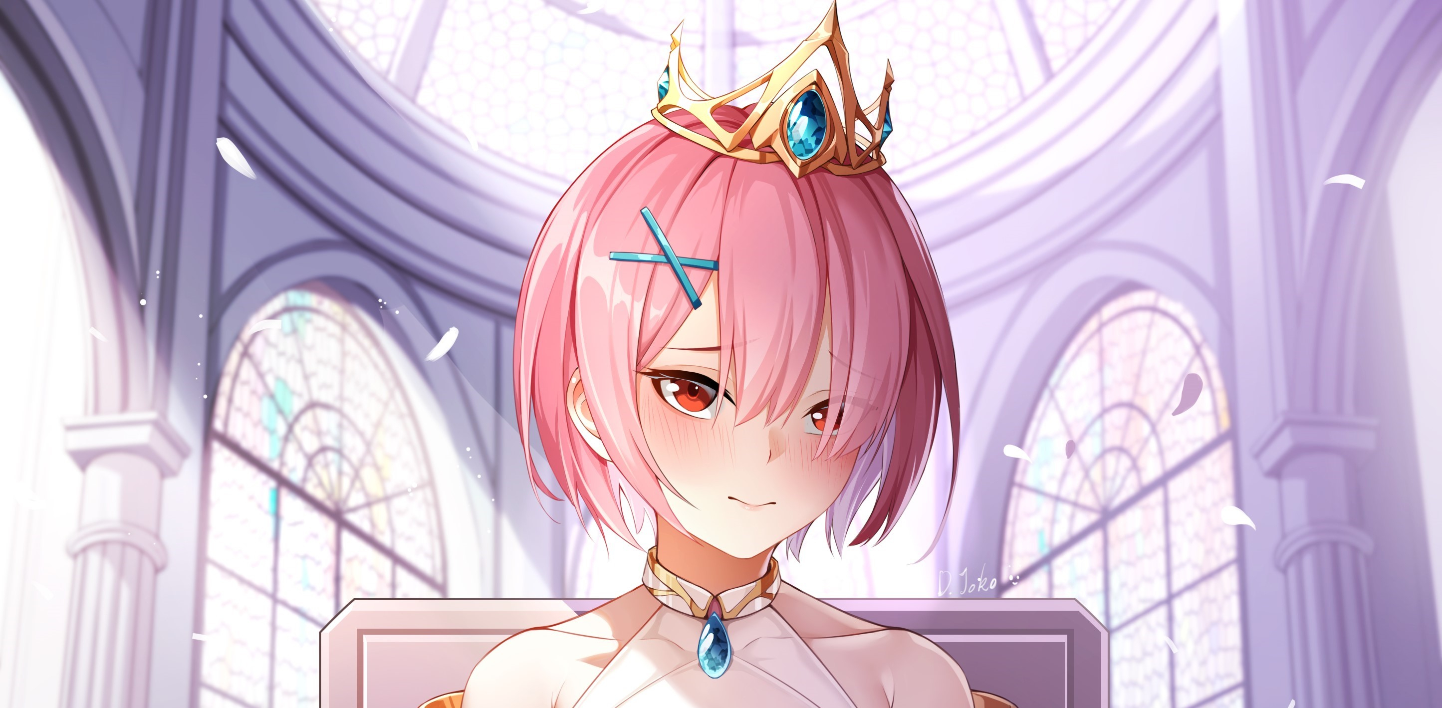 Wallpapers rem tiara princess re: zero shy expression from virtual ...