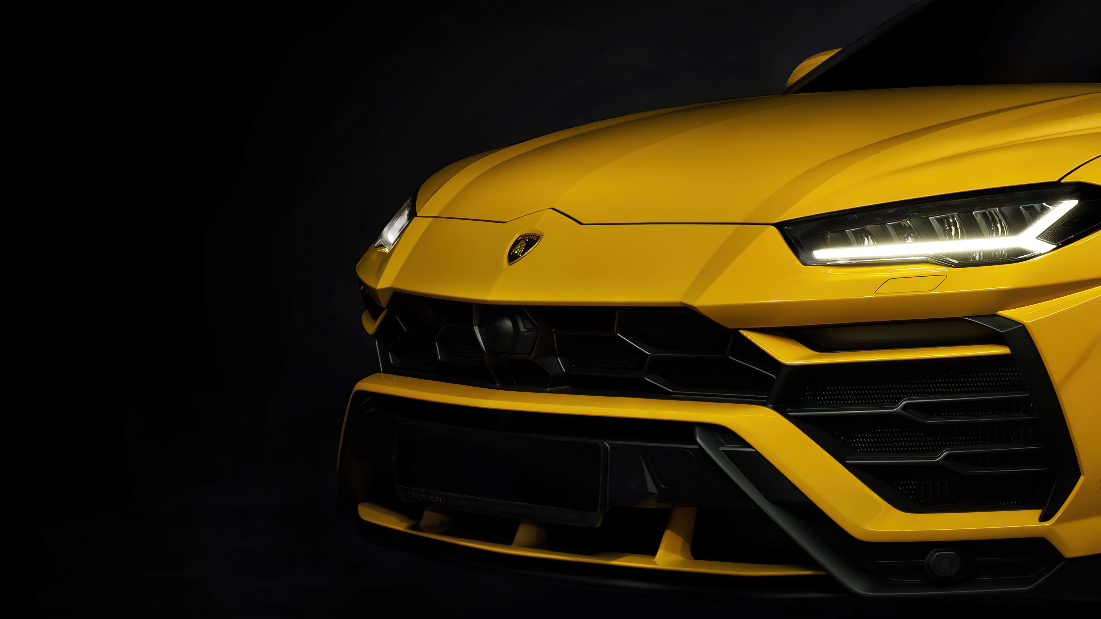 The front of the Lamborghini Urus in yellow color · 720x1280 HD free ...