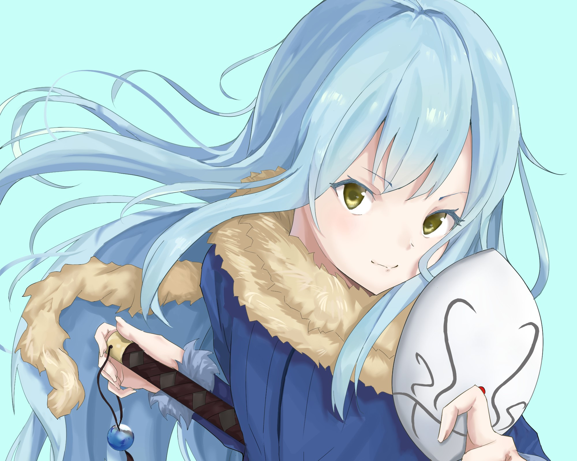 Wallpapers aqua hair mask Wallpaper That Time I Got Reincarnated As A ...