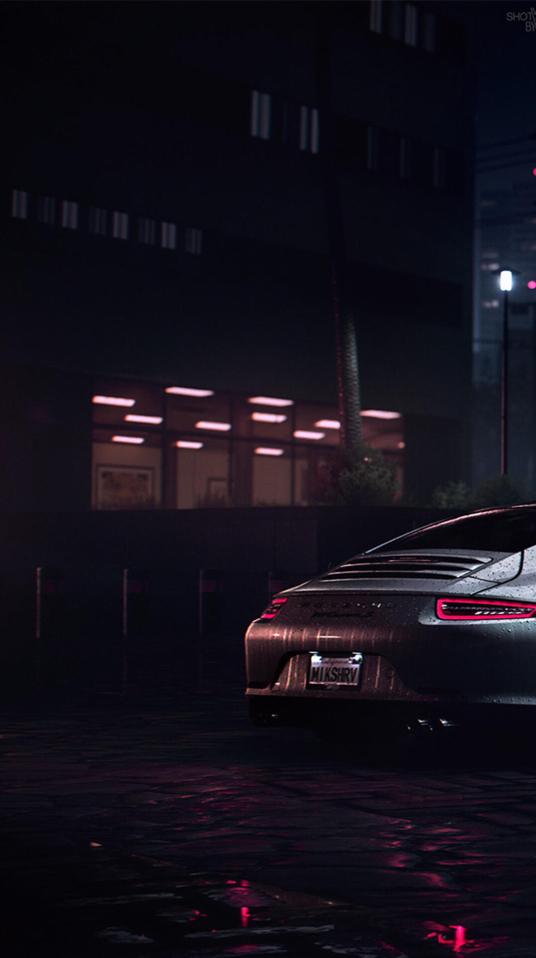 Обои Porsche 911 произведение искусства художник 1080x1920 Iphone 6s7