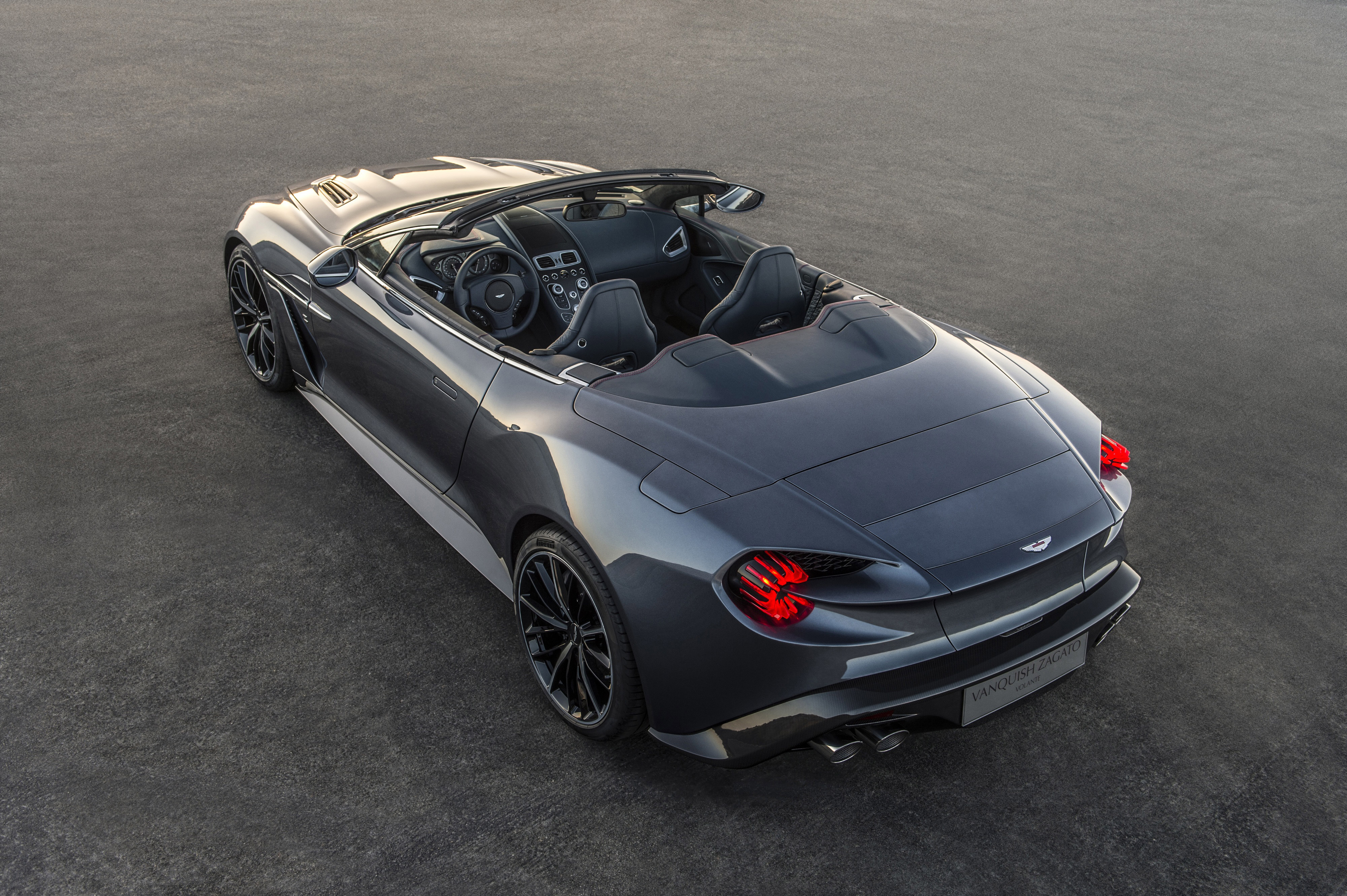 Gray Aston Martin Vanquish rear view. · 2560x1440 QHD & WQHD (16:9 ...