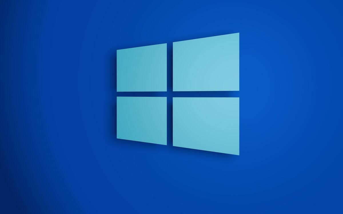 Стандартные обои с изображением логотипа Windows · бесплатная