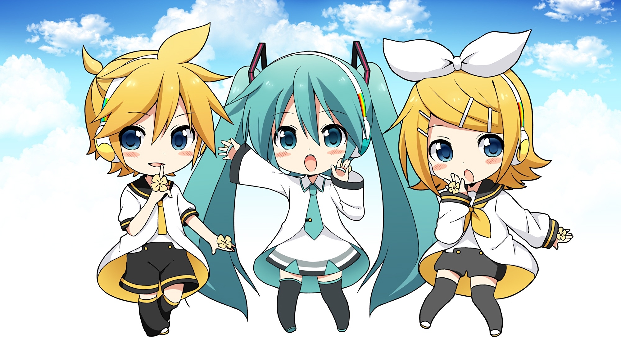 Wallpapers Hatsune Miku kagamine len kagamine rin chibi vocaloid from ...