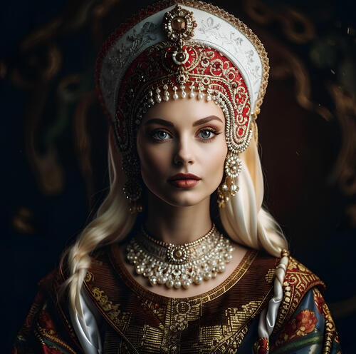 Красивая девушка в кокошнике · бесплатная фотография от Tolgor