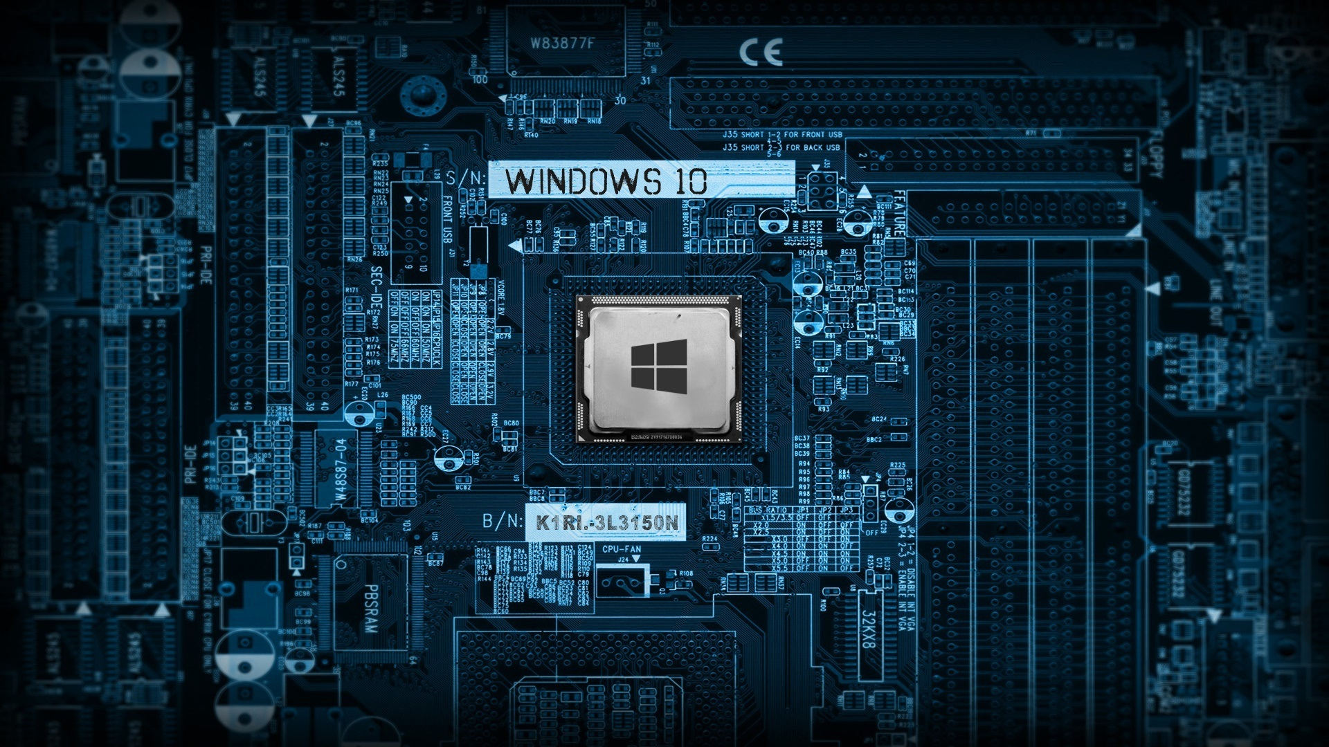 Wallpapers motherboard Windows 10 logo chip cpu from chappie - desktop ...
