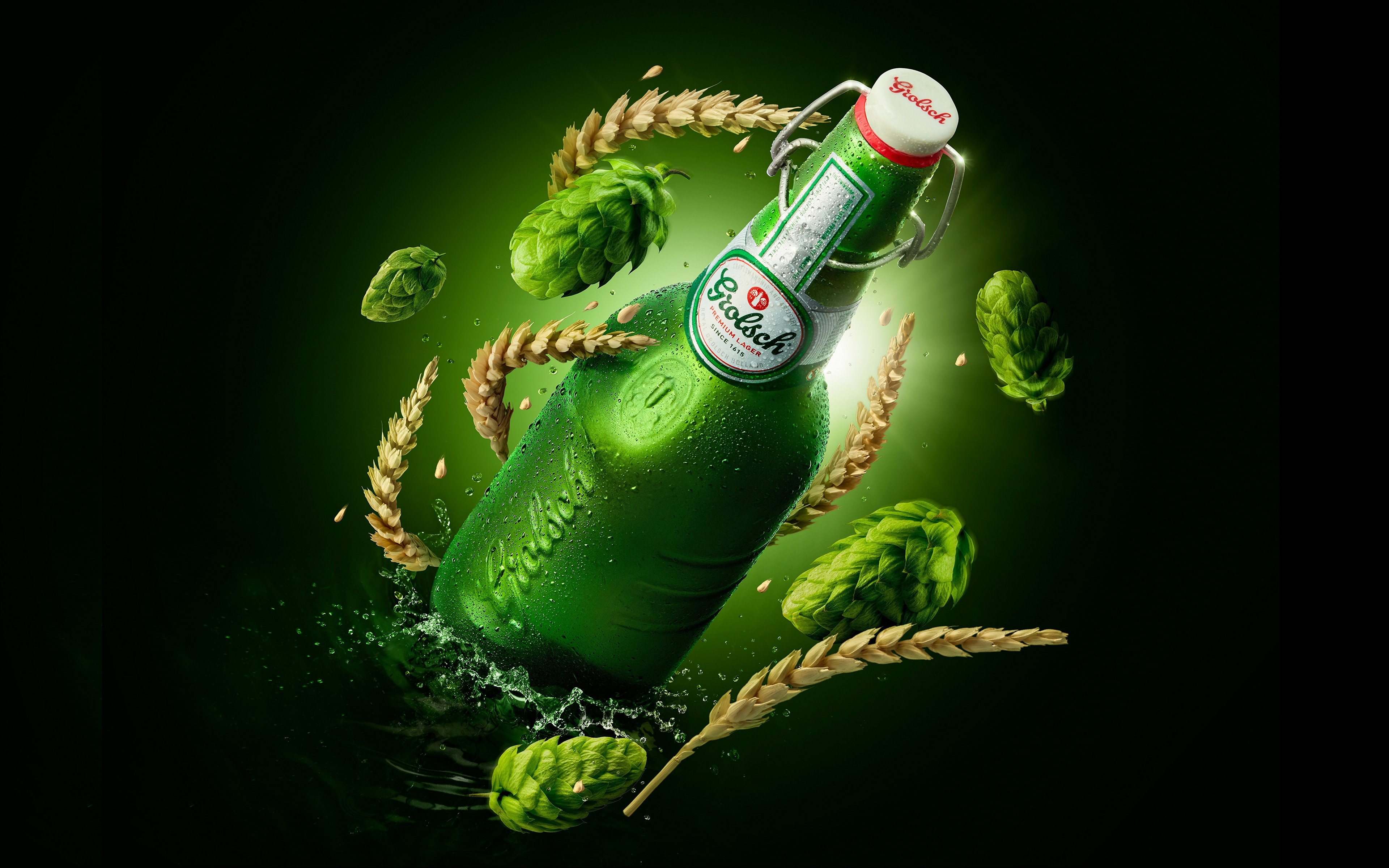 Green beer bottle · 2560x1440 QHD & WQHD (16:9) free photo from ...