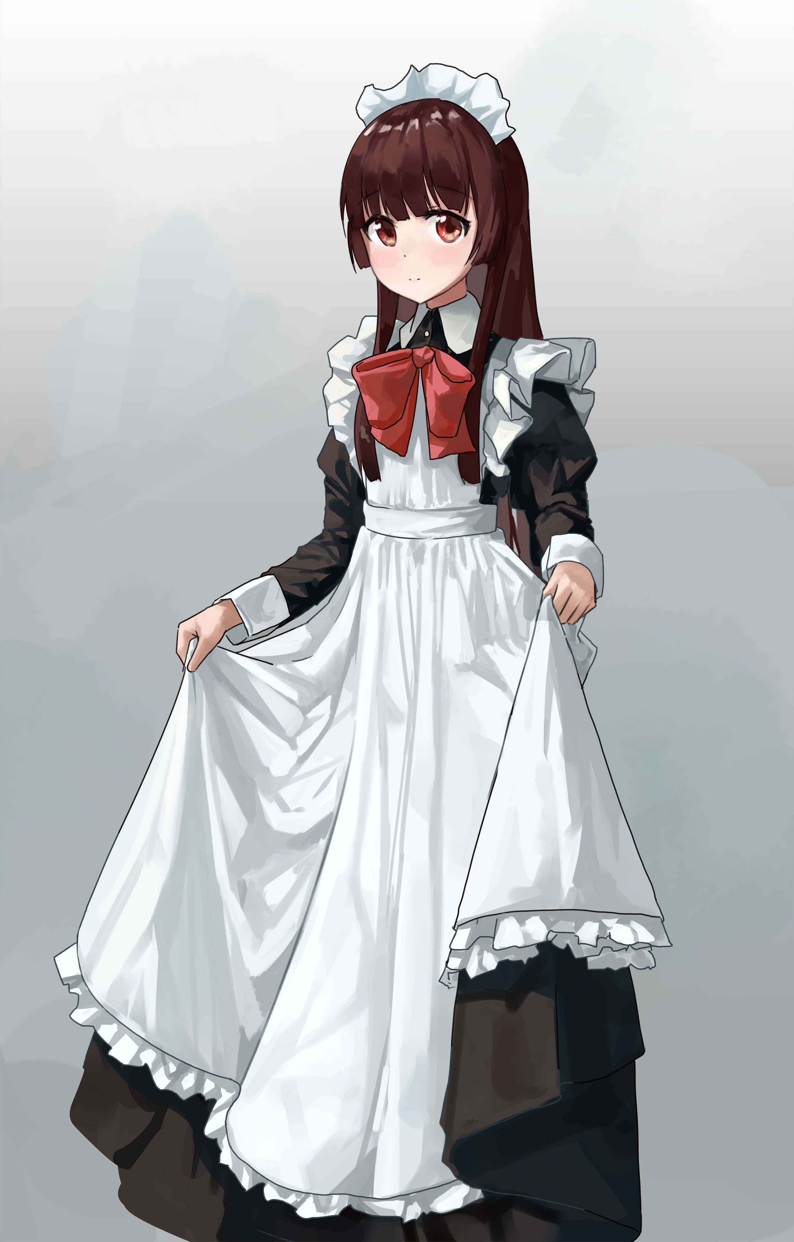 Wallpapers yuri yuri anime maid girl ribbon brown hair Wallpaper ...