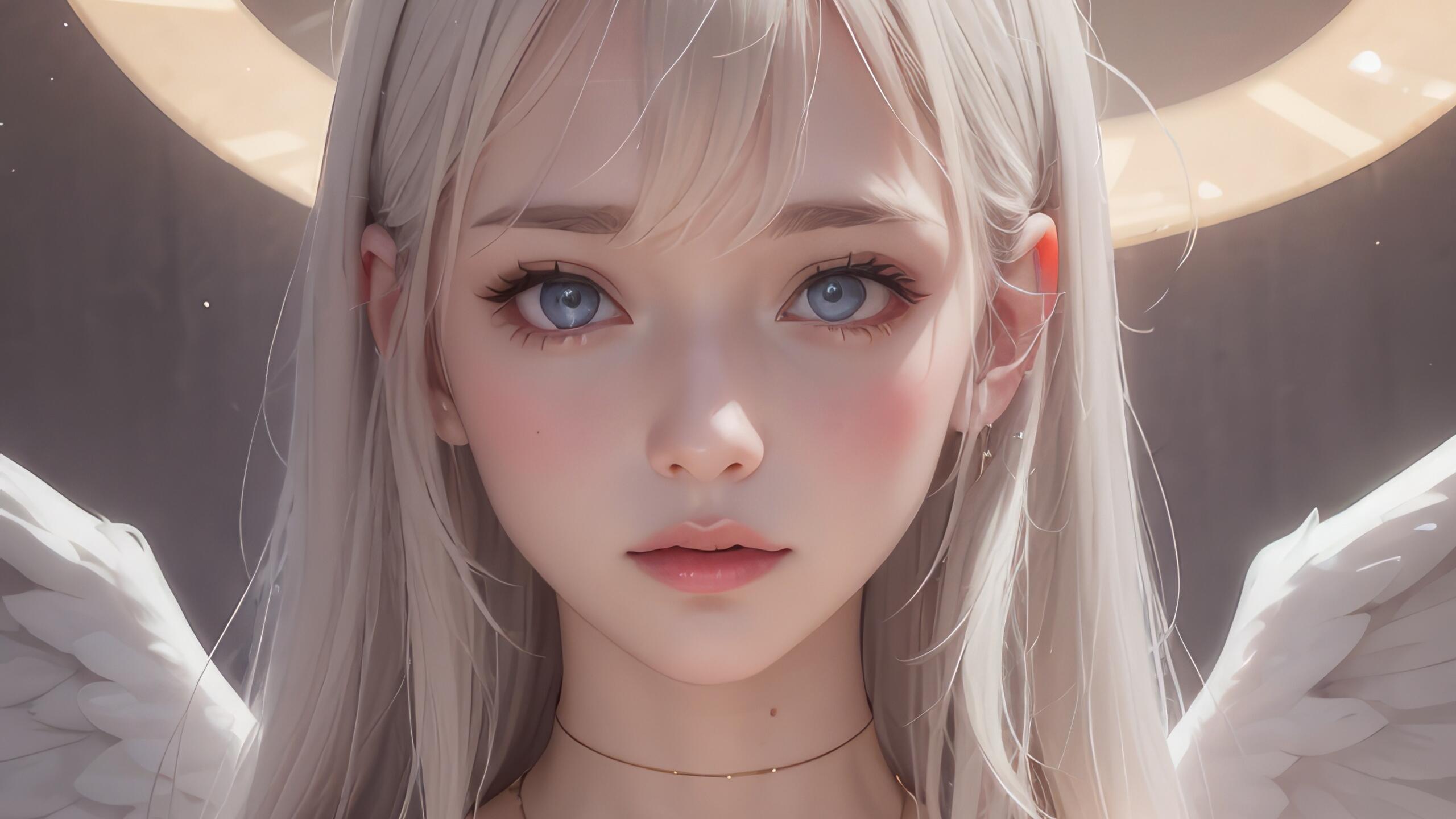 Прекрасный ангел в белом платье · 2560x1440 Qhd And Wqhd 169