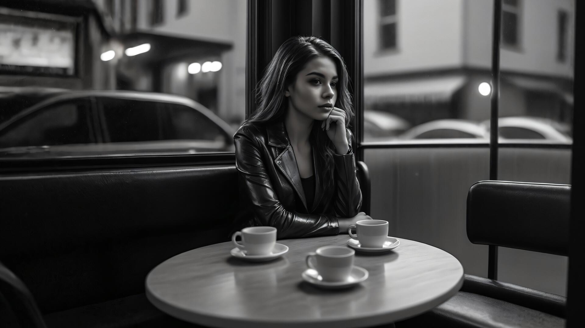 Девушка в кафе · 1920x1080 Full Hd бесплатная фотография от
