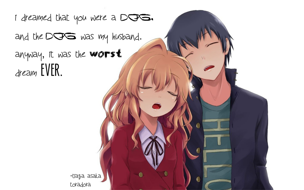 Обои иллюстрация цитата аниме мультфильм Toradora от Bradeya картинки