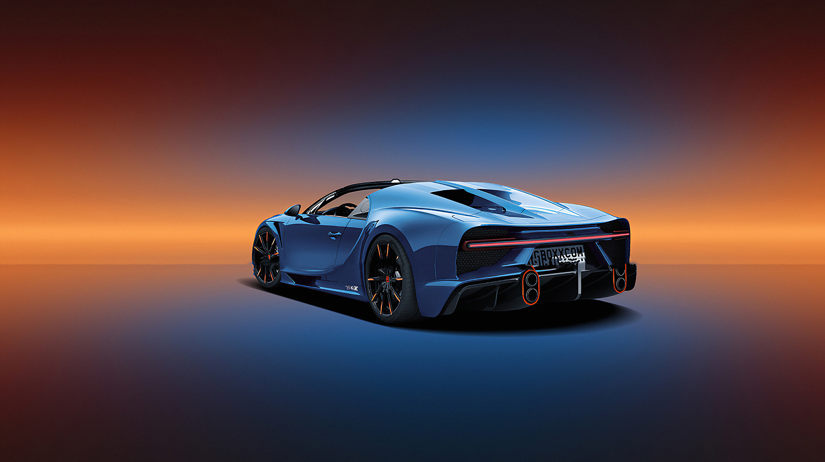 Blue sports Bugatti Chiron · 1920x1080 Full HD free photo from bradeya ...
