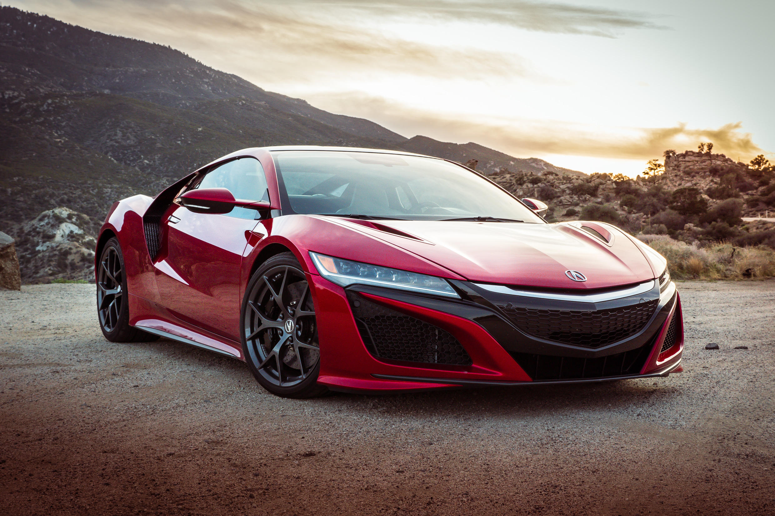 Red Acura in a sports car on black rims · 1920x1080 Full HD free photo ...