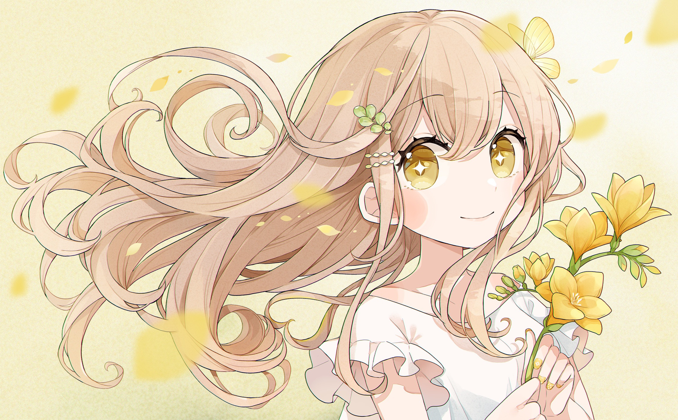 Yellow Anime Girl Pfp 7,669 Anime Girls Flower Images, Stock Photos,