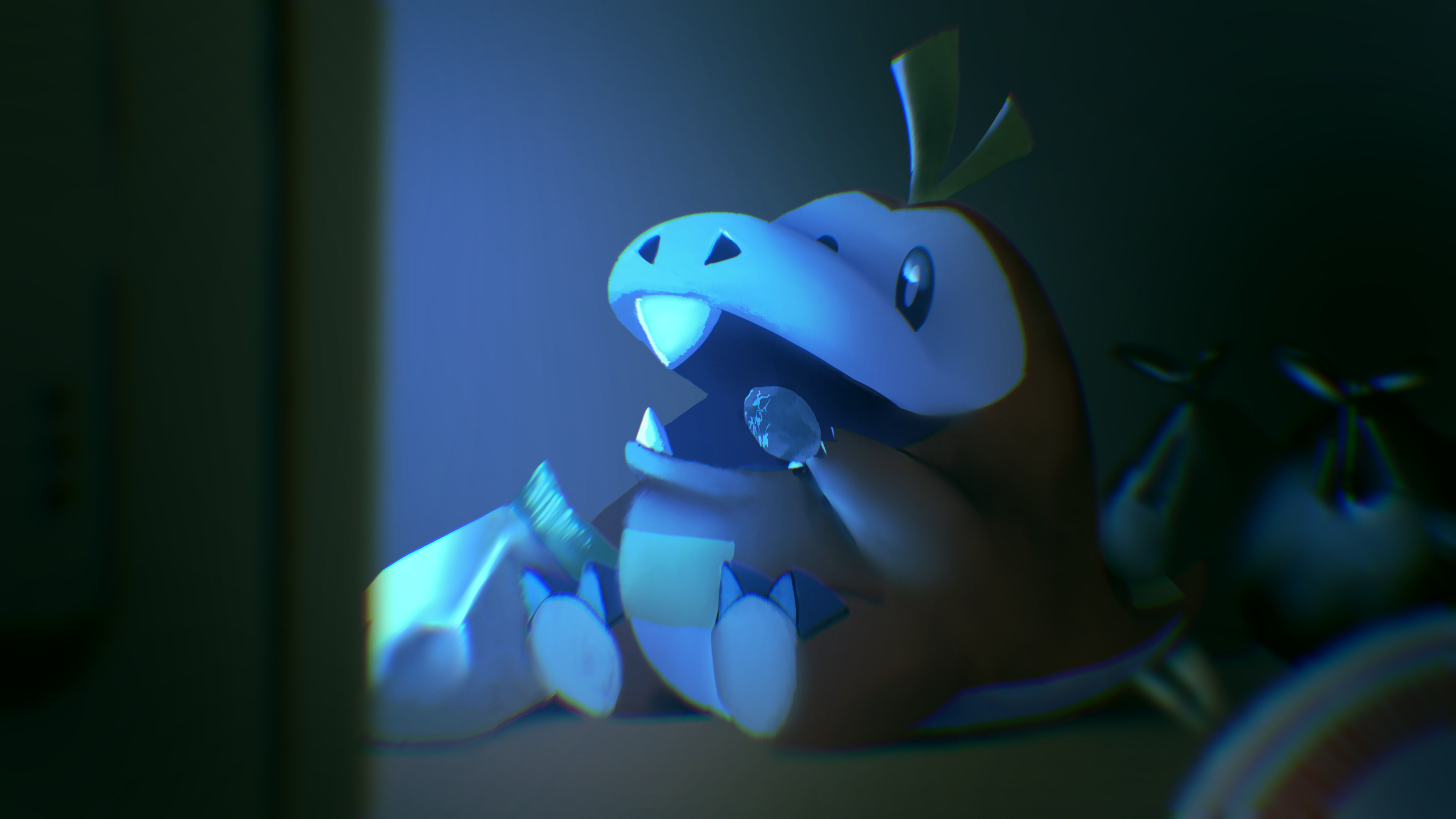 Wallpapers pokemon cute watching tv Wallpaper Fuecoco rendering from ...