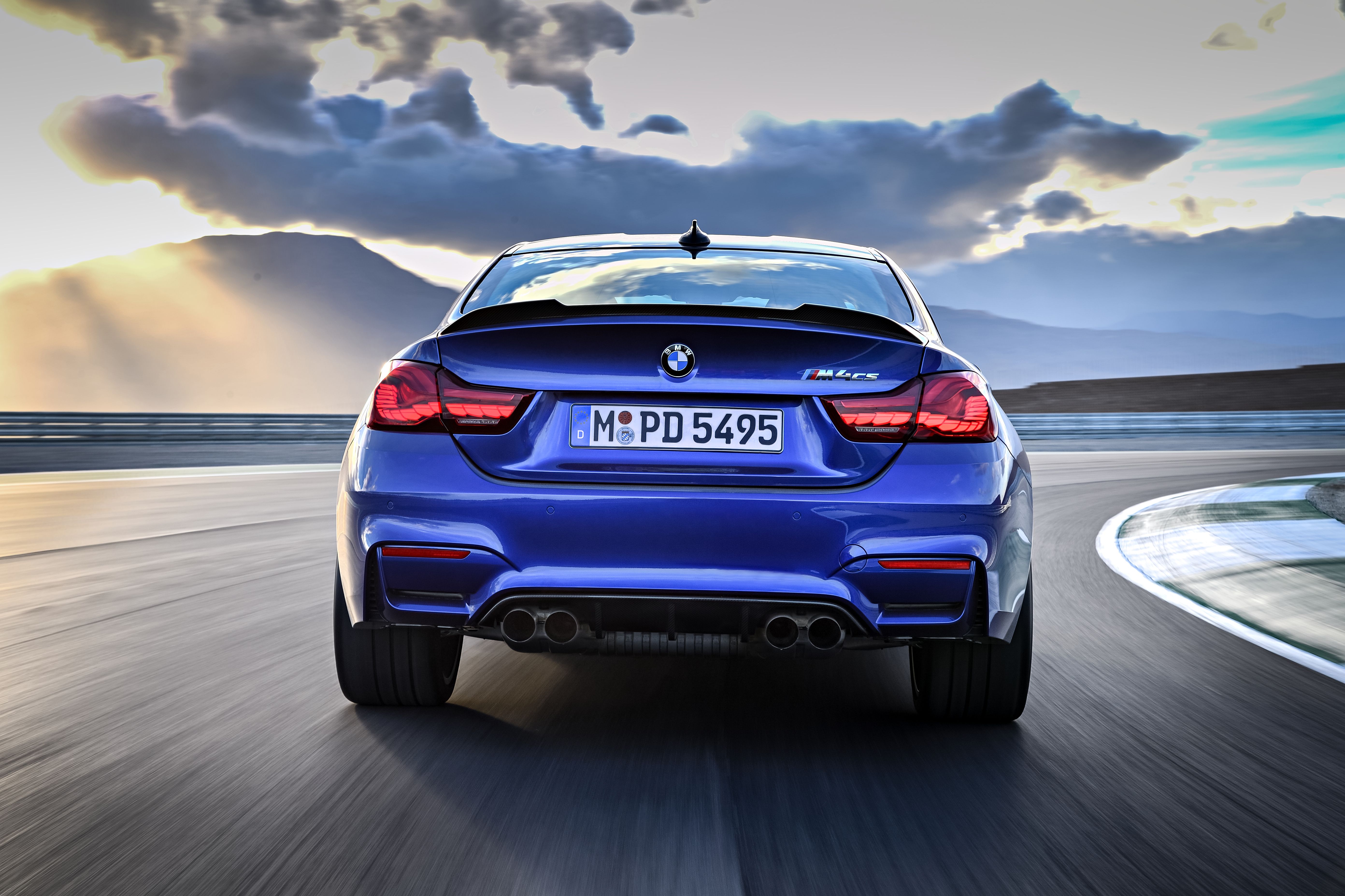 Wallpapers rear optics blue car view from behind 1920x1080 Full HD from ...