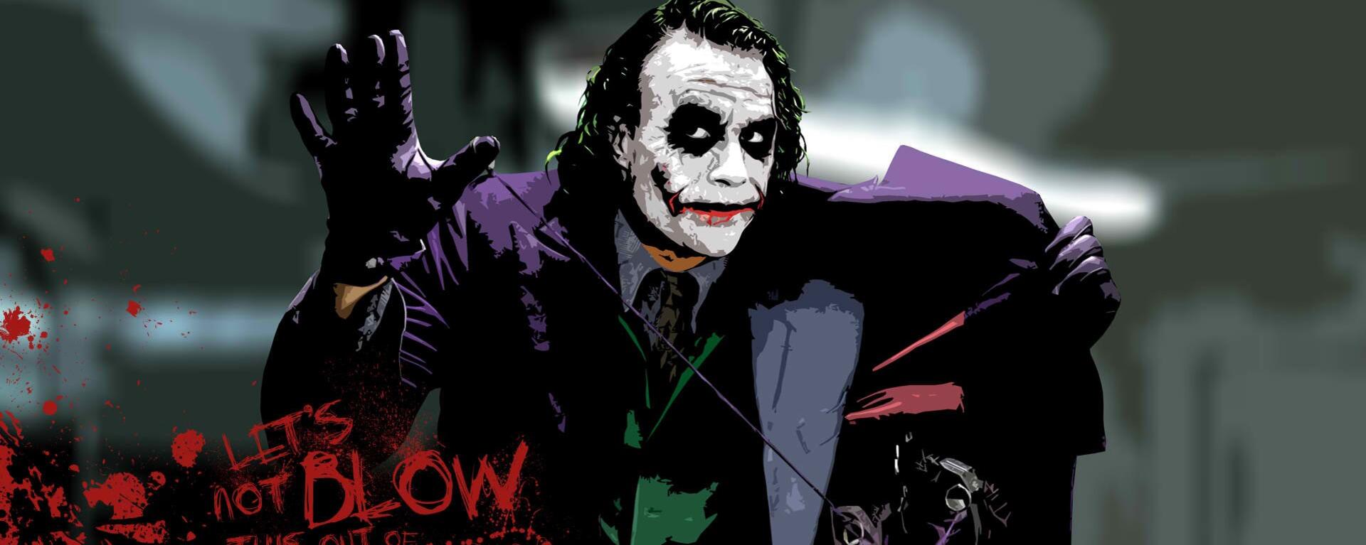Обои Бэтмен Хит Леджер Joker МессенджаМэтт фильмы 1920x768 Обложка для