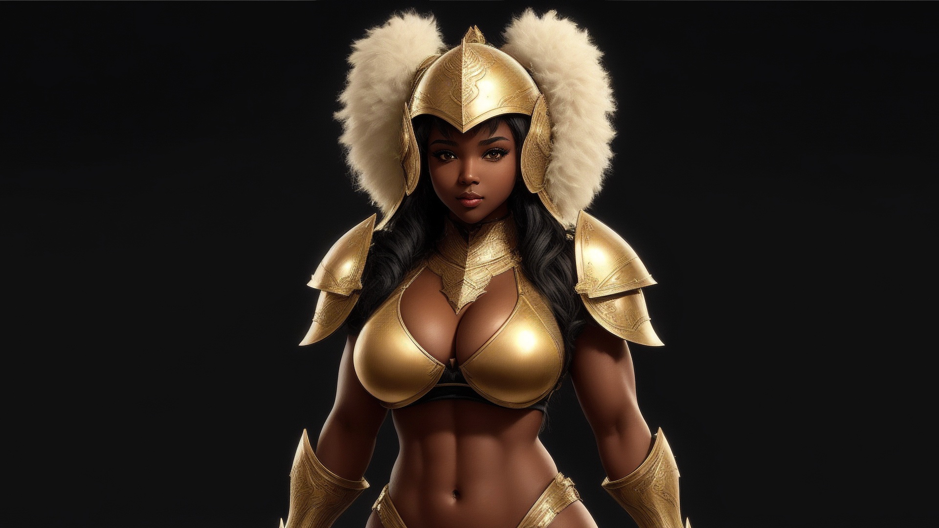 black girl warrior in armor and helmet. · 1920x1080 Full HD free photo from danastr - Fonwall ...